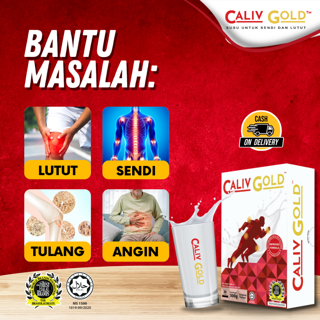CALIV GOLD HQ Susu Untuk Tulang, Sendi & Lutut, Bantu Saraf & Gout ...