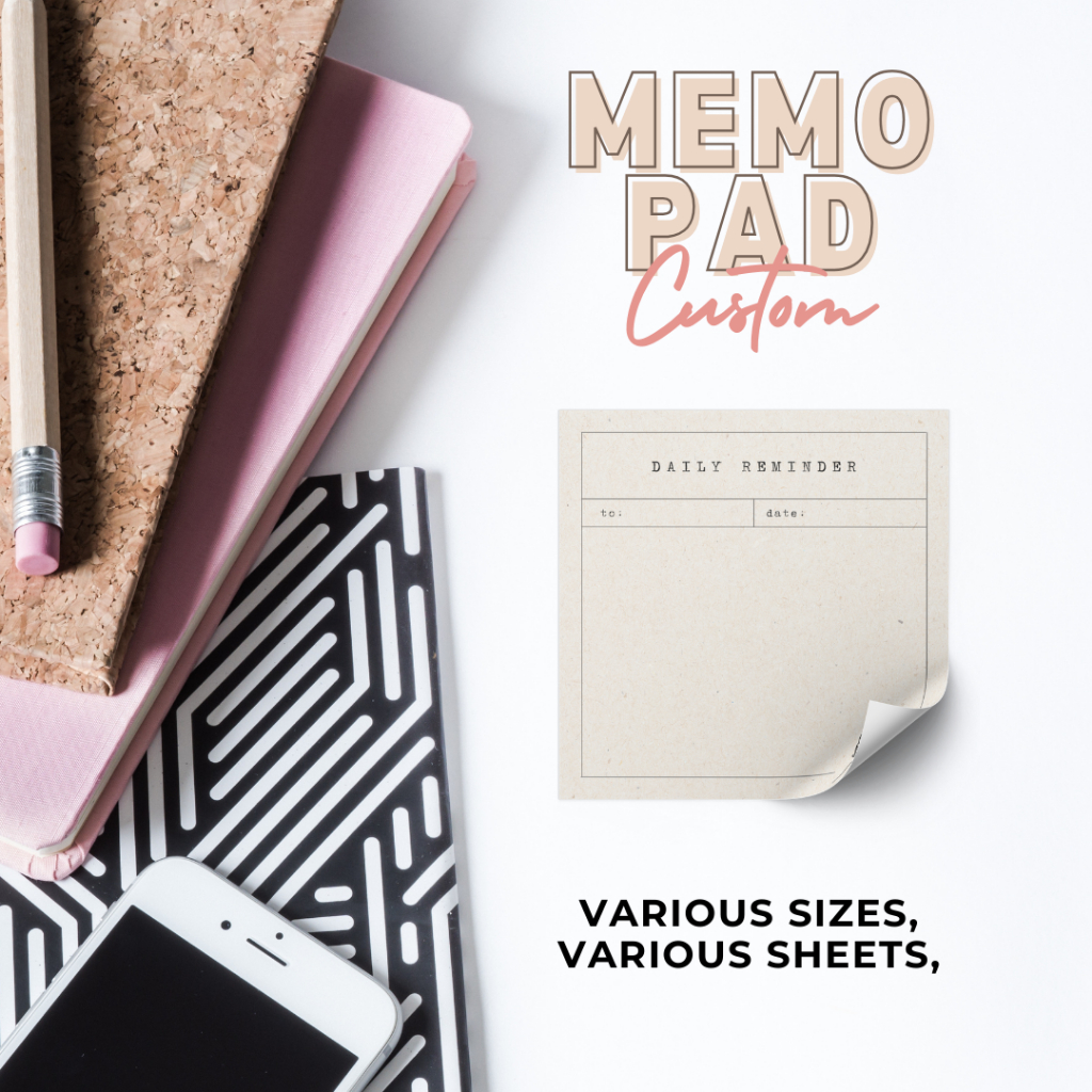 Custom Memo Pad | Print your own design | Various Size | Shopee Malaysia