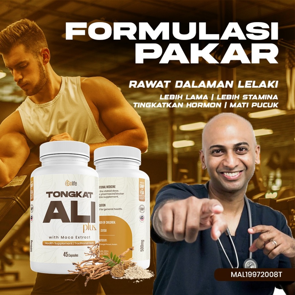[GOLIFE] Tongkat Ali Plus - Tongkat Ali, Maca All Natural Herbs, Male ...