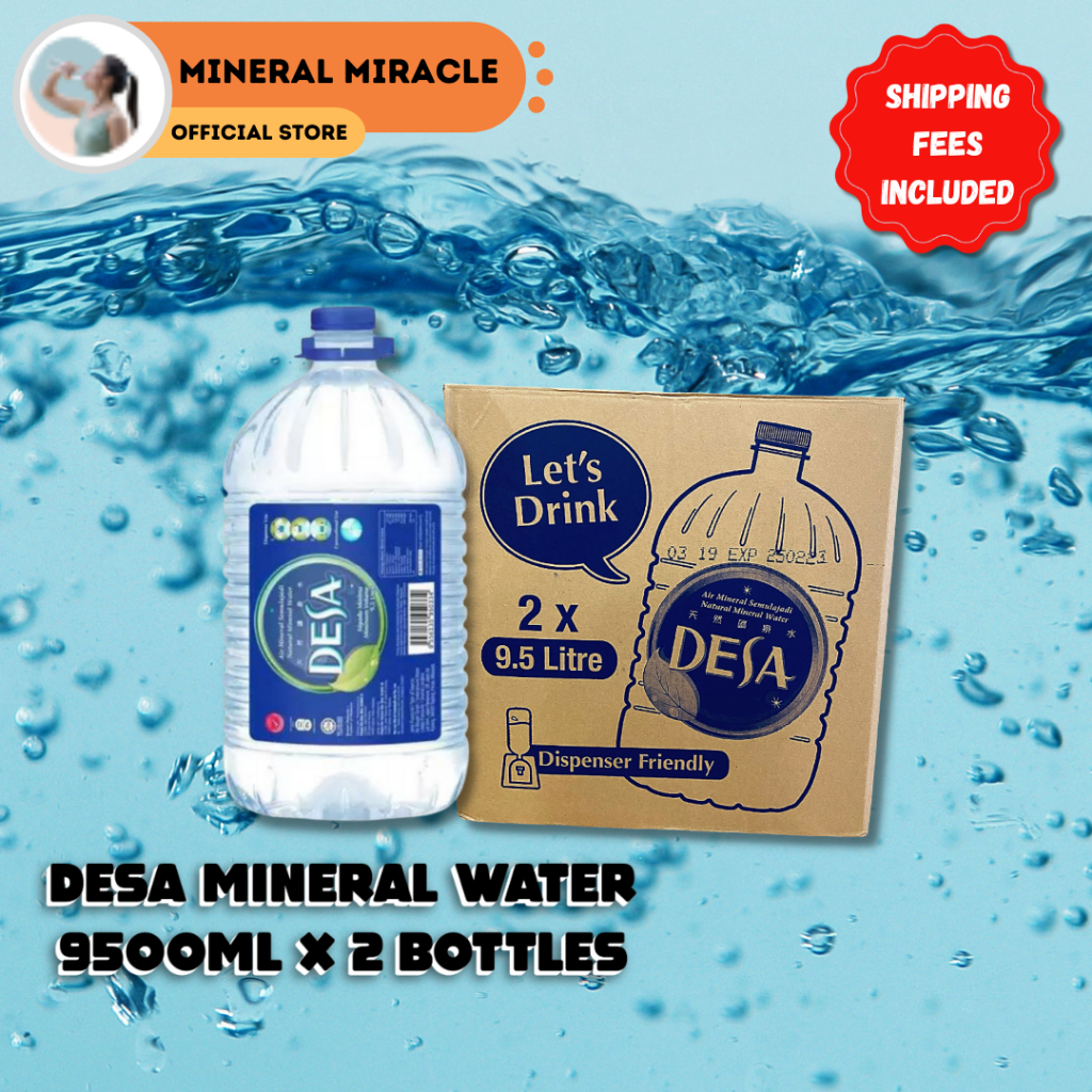 DESA Mineral Water (1 CARTON 9500ml x 2 Bottles) | Shopee Malaysia