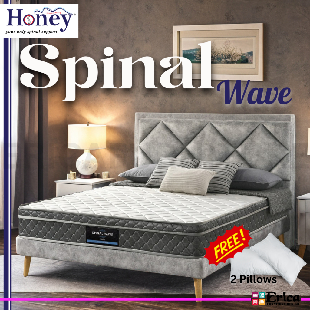 [Free Shipping] Honey Spinal Wave 9" INCH Spring Mattress/ Bonnell ...