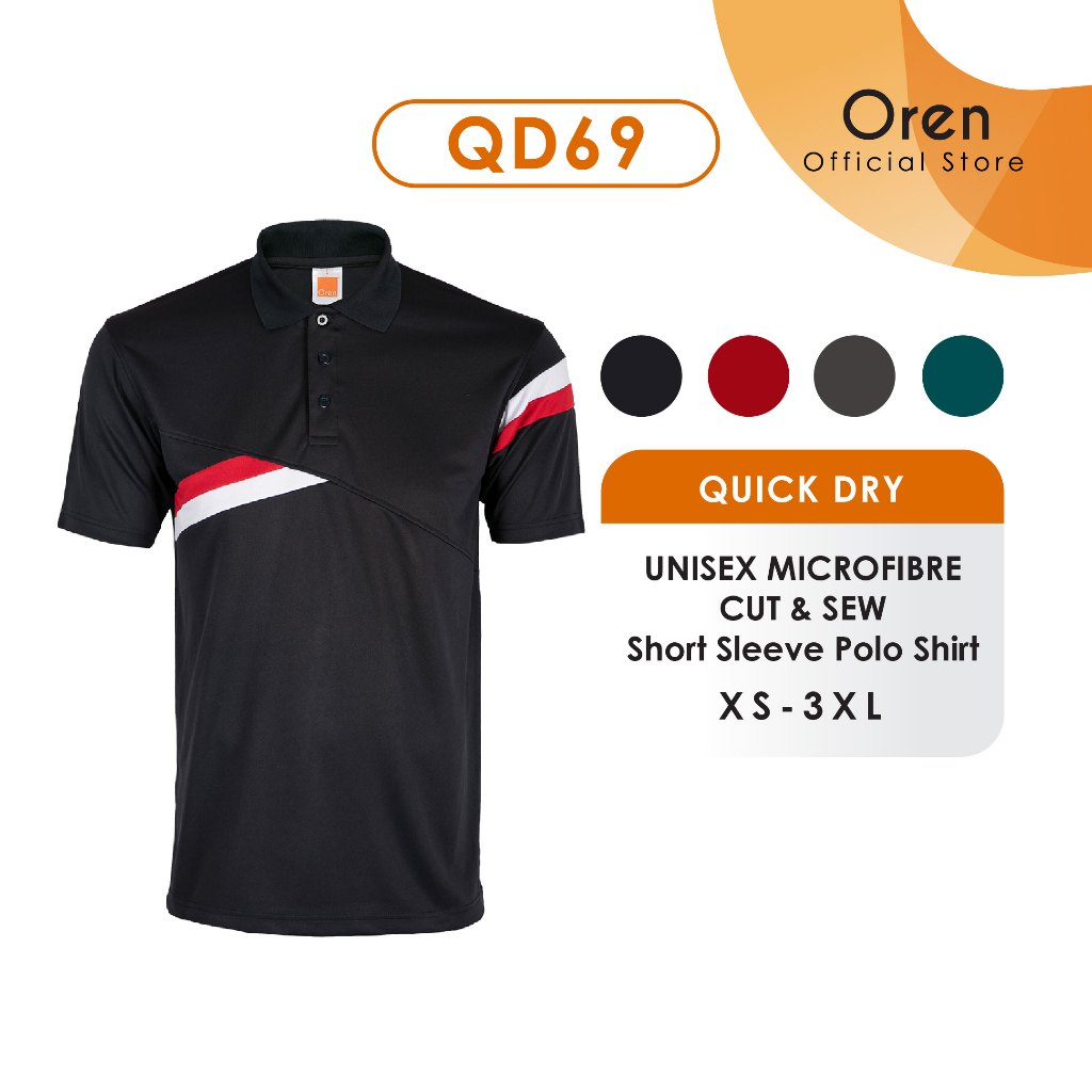 Oren Sport QD Quick Dry Collar Shirt QD69 | Shopee Malaysia