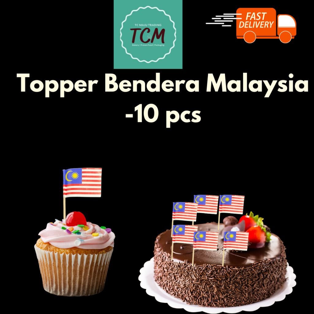 Topper Bendera Malaysia -10 pcs / Topper Flag Malaysia Mini -10 pcs ...