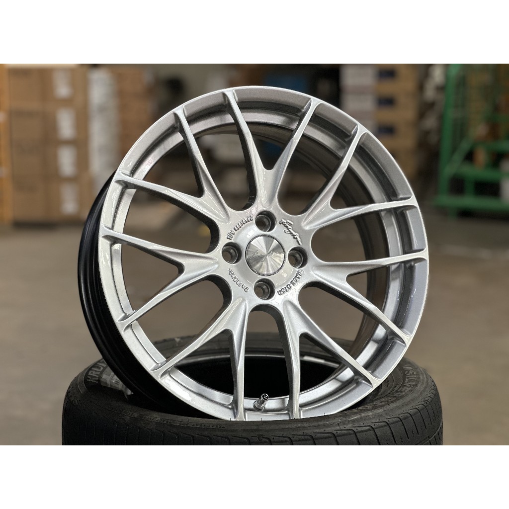 NEW 18X7J Breyton GTSR Rim (set of 4) 4X100 Silver for Ativa City Jazz ...