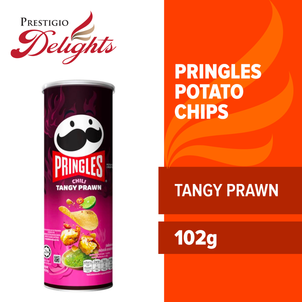 Pringles Chili Tangy Prawn Potato Chips 102g | Shopee Malaysia