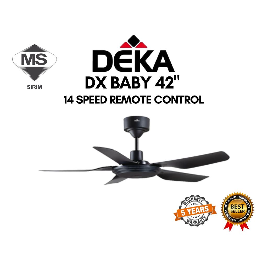 Deka DXBABY 42" 14 Speeds 5 Blade DC Motor Ceiling Fan | Shopee Malaysia