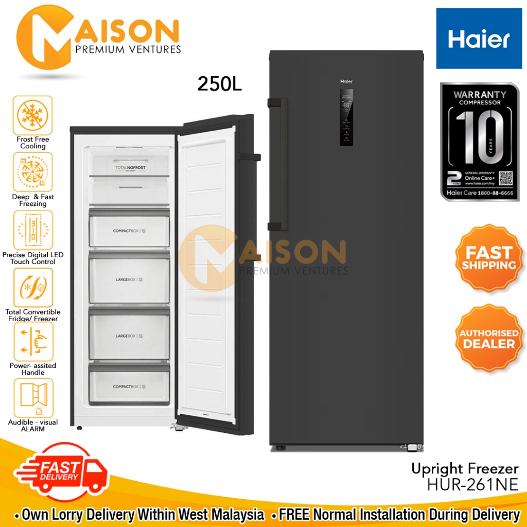 [New Model] Haier Upright Freezer 250L HUR-261NE | Shopee Malaysia