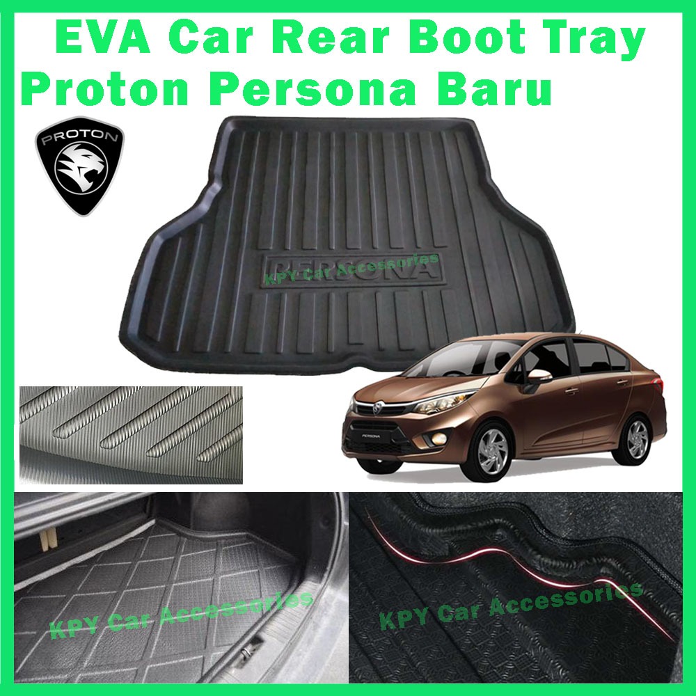 Proton Persona Baru 2016-2025 Custom Fit Car Rear Boot Tray Luggage ...