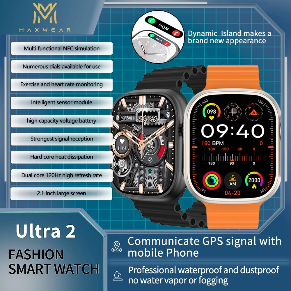 Maxwear Ultra 2 Smart Watch compass sensor module game nfc sports watch Bluetooth call fitness ...