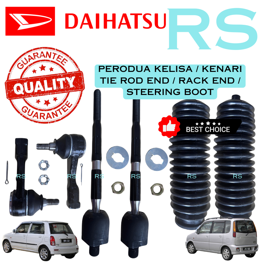 Perodua Kelisa, Kenari Tie Rod End, Rack End, Steering Boot (1 Set ...