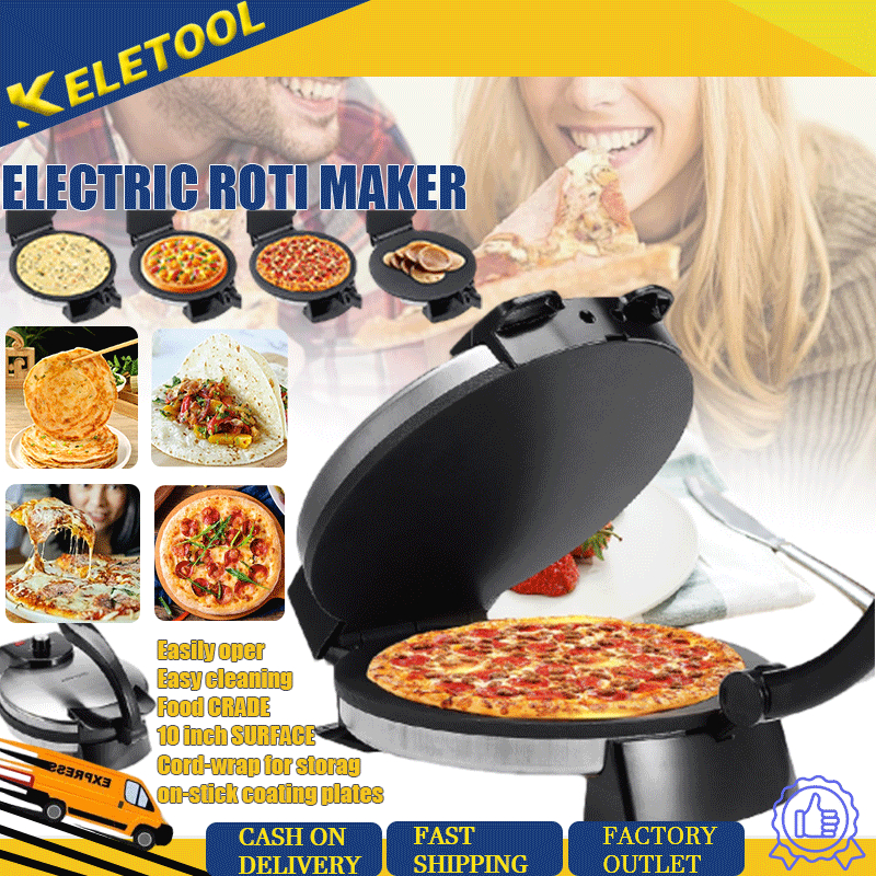 non-stick electric roti maker Chapati Maker Machine Paratha Maker Pizza ...