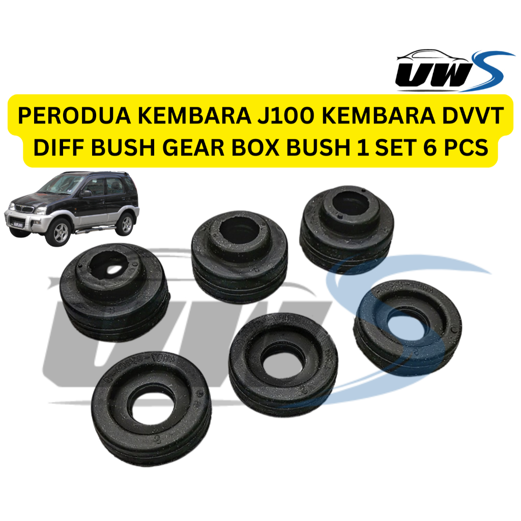 PERODUA KEMBARA J100 KEMBARA DVVT DIFF BUSH GEAR BOX BUSH 1 SET 6 PCS | Shopee Malaysia