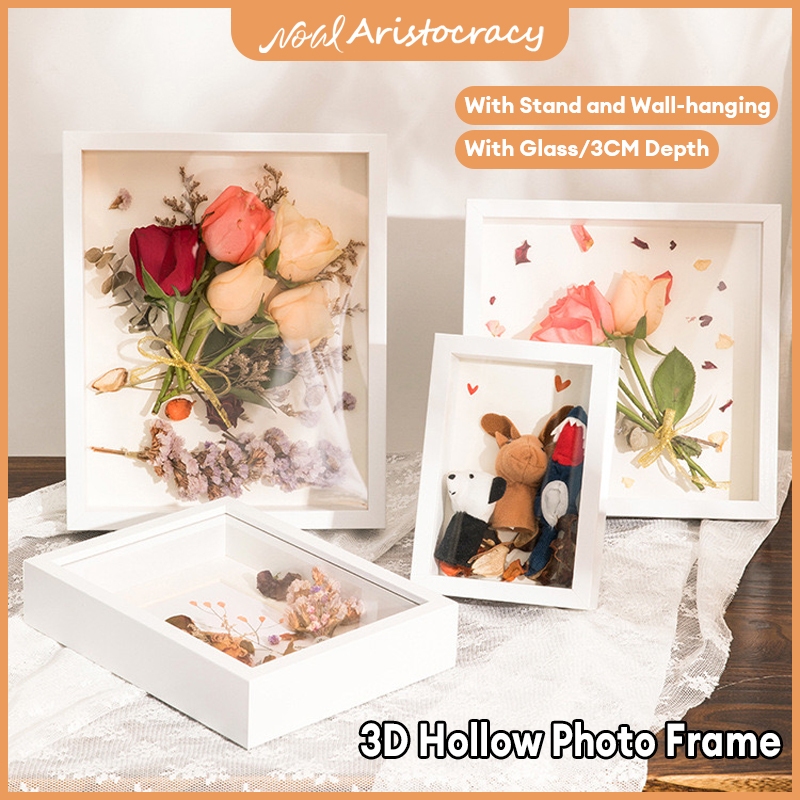 3D Wooden Photo Frame Flower Frame Picture Frame Wall Decoration A4 ...