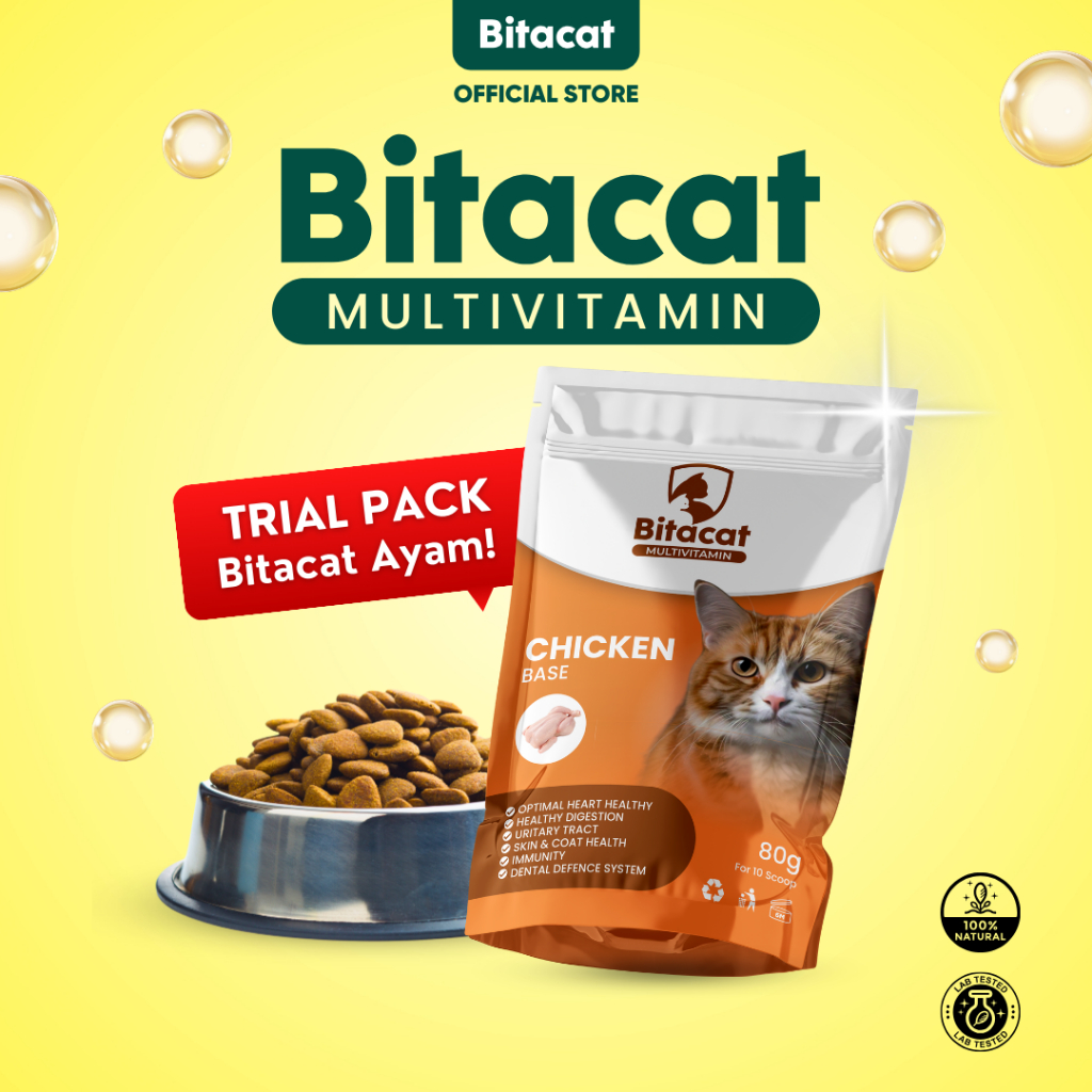 [BITACAT OFFICIAL STORE] TRIAL PACK Bitacat Ayam Multivitamin Kucing ...