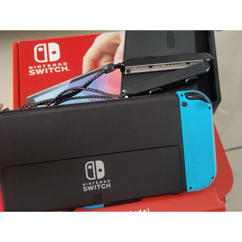 (used)Nintendo switch OLED Neon 1set insidefree games | Shopee Malaysia