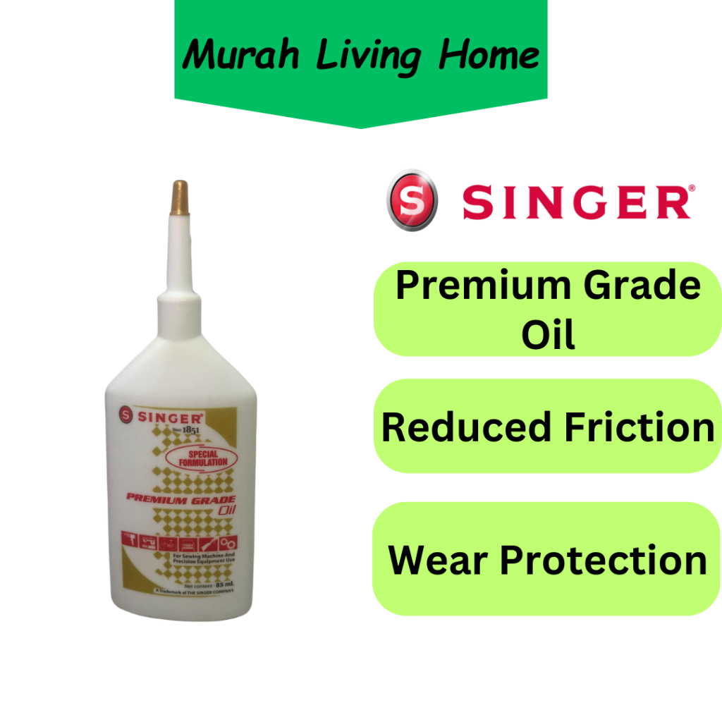 Singer Premium Grade Oil Minyak Singer 85ML Minyak Mesin Jahit Pelincir ...