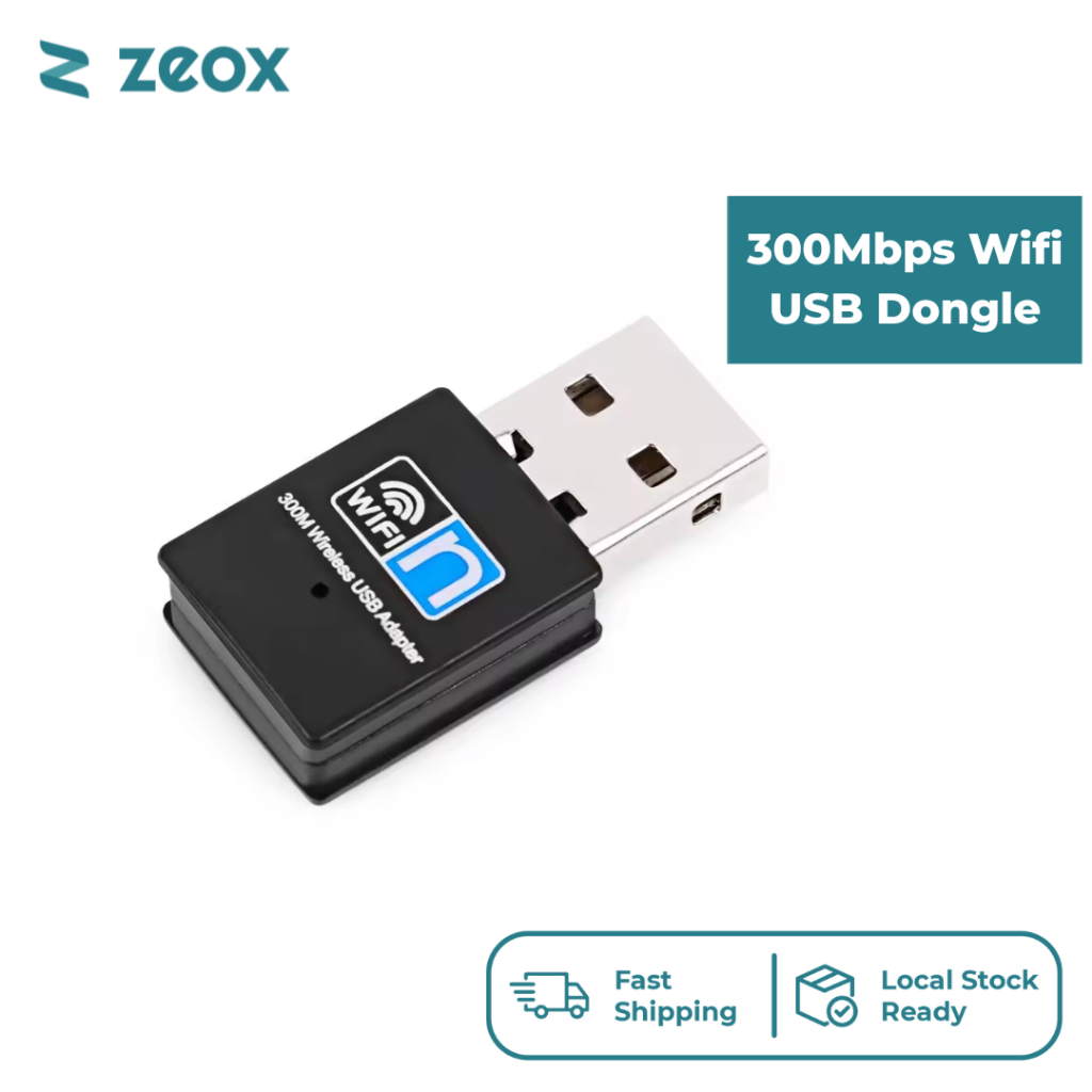 WiFi Adapter Dongle for PC and Laptop 300Mbps Fast Dual Band USB ZC61 ...