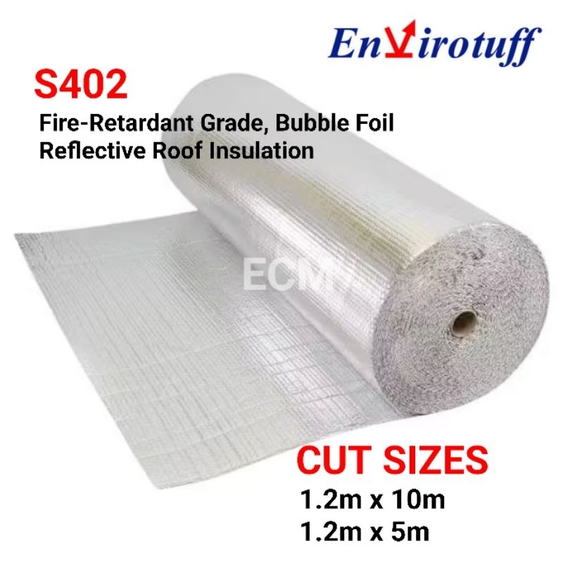ENVIROTUFF V FOIL S402 (CUT SIZES) Fire-Retardant Grade, Reflective ...