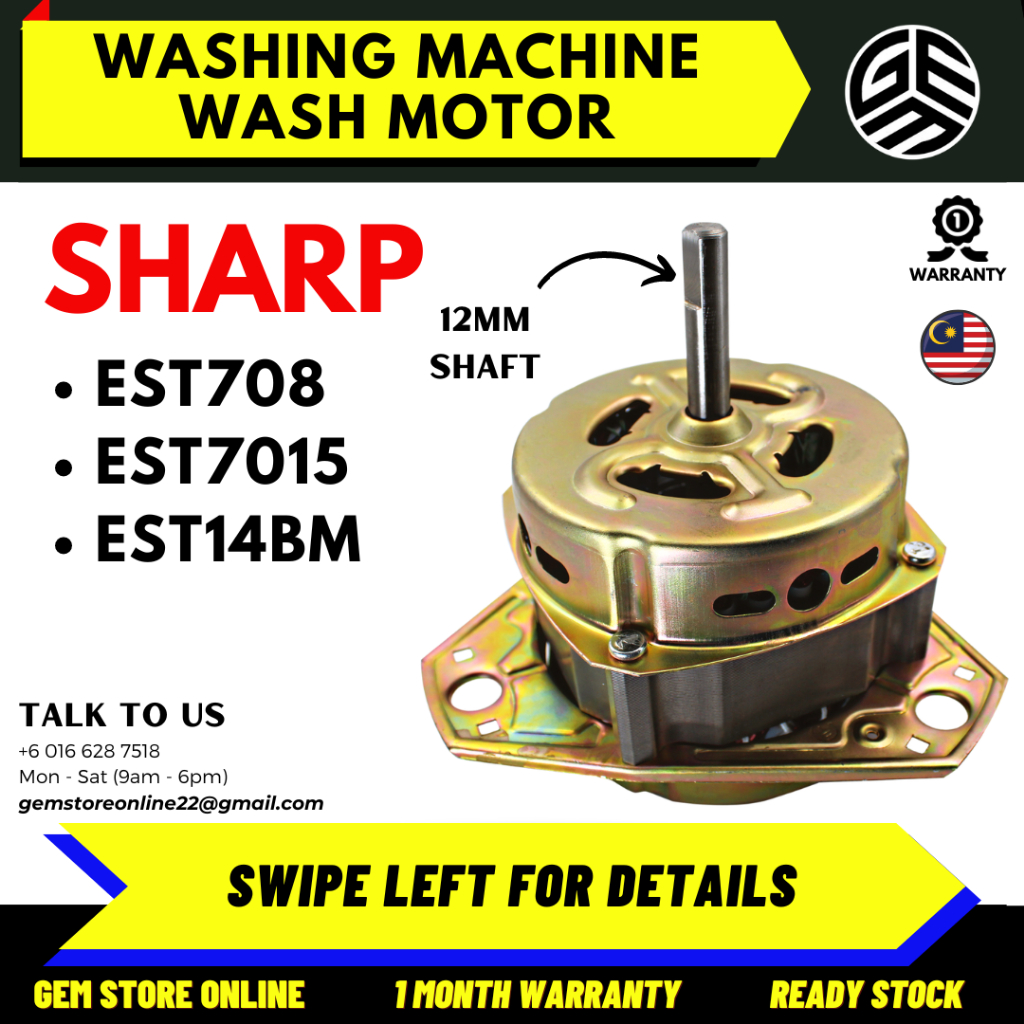 EST708 / EST7015 / EST14BM SHARP Wash Motor Semi-Auto Washing Machine ...