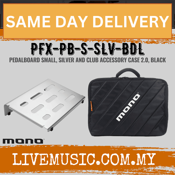 MONO Pedalboard Small, Black + Club Accessory Case 2.0 - Silver (PFX-PB-S-SLV-BDL) | Shopee Malaysia