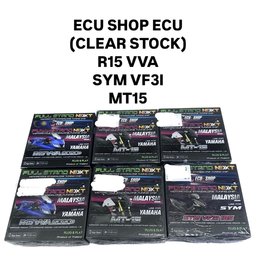 ECU SHOP ECU FULL STAND PLUG AND PLAY R15 VVA MT15 SYM VF 3I 185 (CLEAR ...