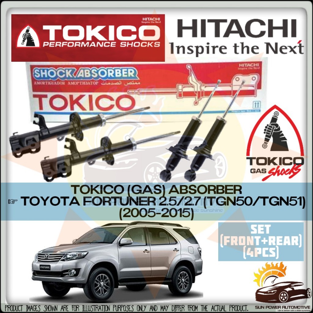 TOKICO TKC Toyota Fortuner 2.5 2.7 TGN50 TGN51 Gas Shock Strut Absorber ...