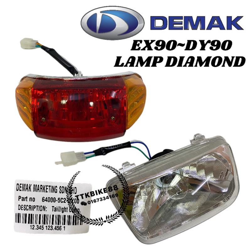 EX90 DY90 LAMPU DEPAN DIAMOND HEAD LAMP ASSY FREE BULB & SOCKET COMP ...