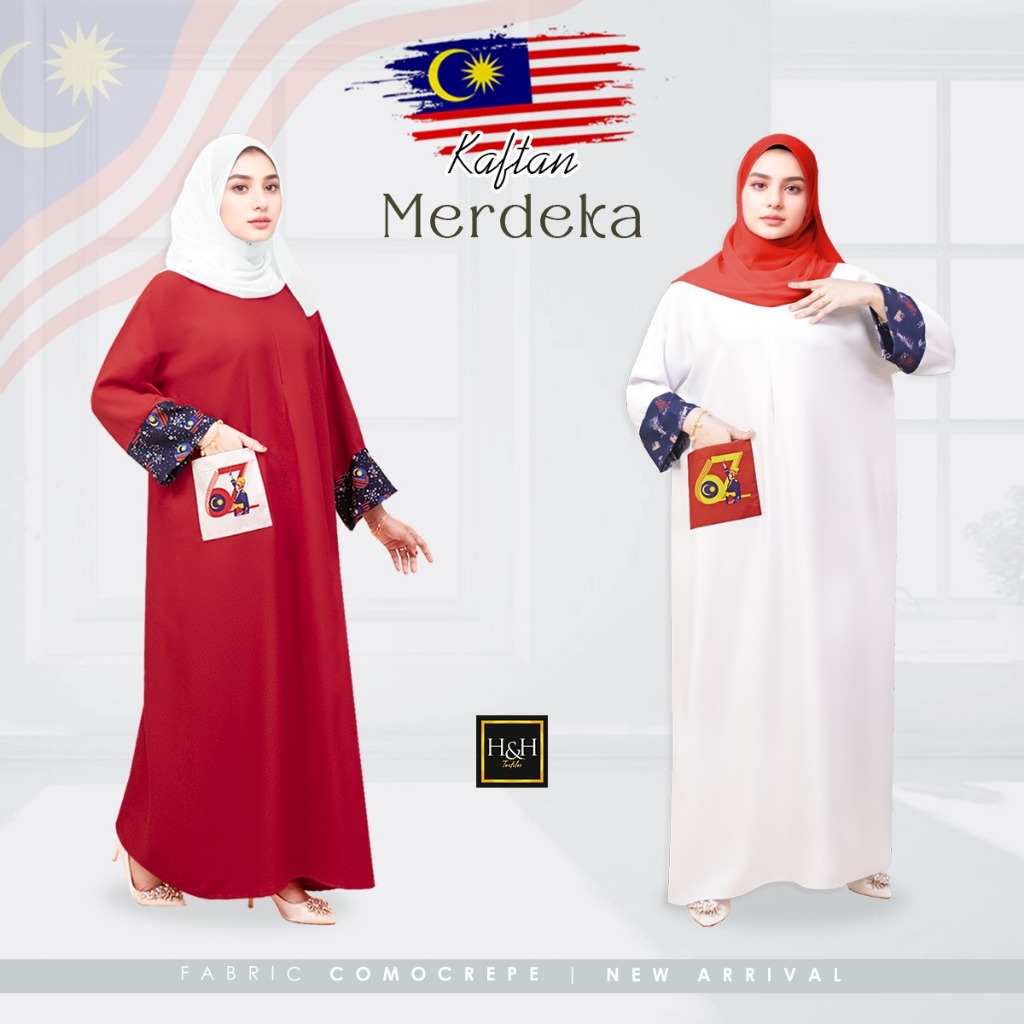 New Arrival Merdeka 2024 Kaftan with Free shawl by Ara Fashion ...