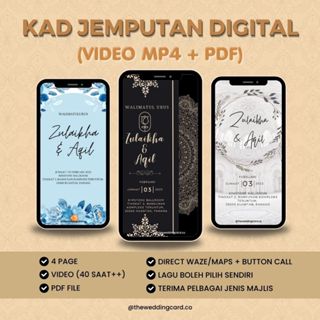 Kad Kahwin Digital | E-Card Wedding Invitation | Video Jemputan Kahwin | Digital Invitation ...