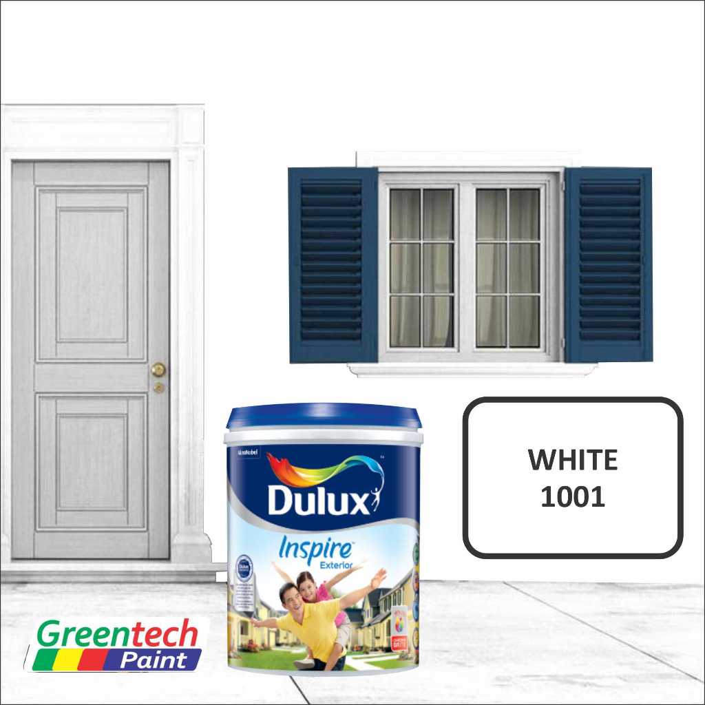 WHITE 1001 ( 5 LITER ) ICI DULUX Inspire Exterior Durable Paint ...
