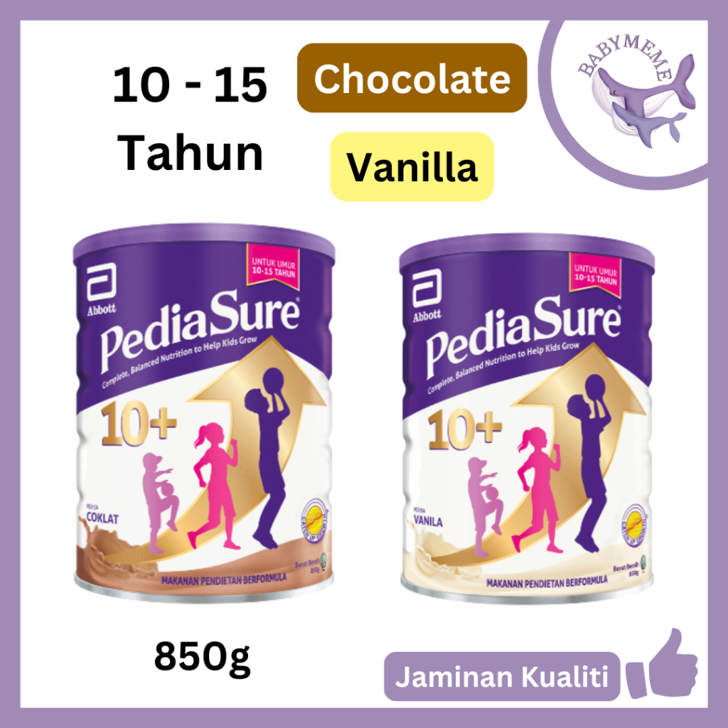 [Ready Stock] Pediasure 10 plus (Age 10-15) 850g (Vanilla/Chocolate ...