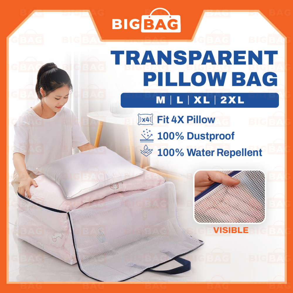 BIG BAG Pillow Bag Pillow Storage Bag With Zipper Beg Bantal Beg Cadar ...