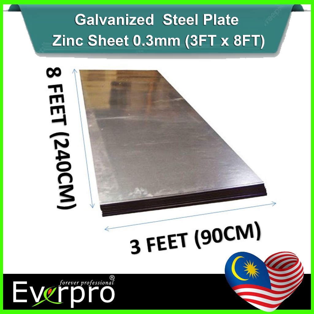 Galvanized Iron Metal Roofing Zinc Sheet 3 x 8 Feet Height Zink #35 (0 ...