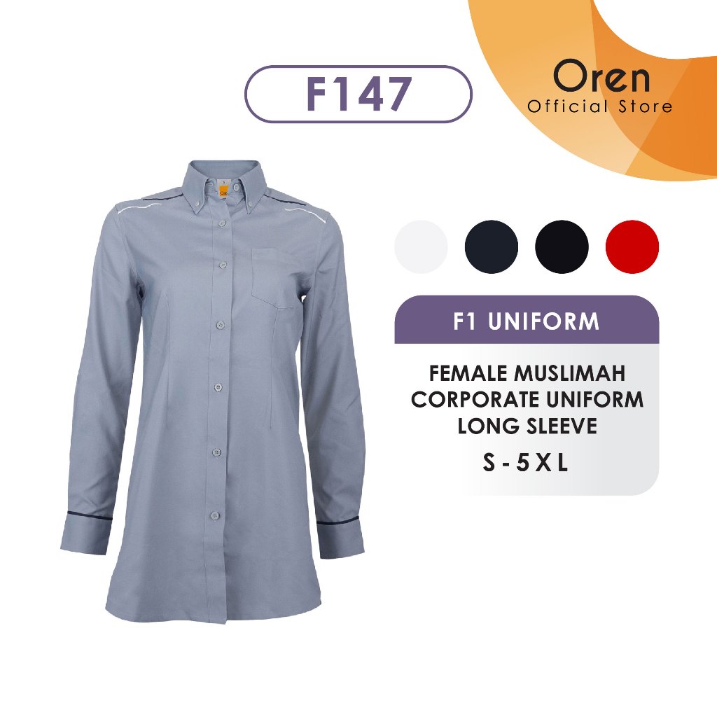 Oren Sport F1 Female Muslimah Corporate Uniform F147 | Shopee Malaysia