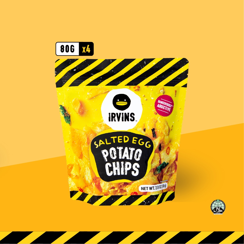 [Halal] IRVINS Salted Egg Potato Chips (4xSP) | Shopee Malaysia