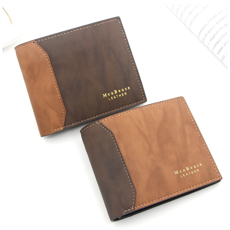 MenBense Men's Short Wallet Men Leather Zipper Coin Purse Card Pocket ...