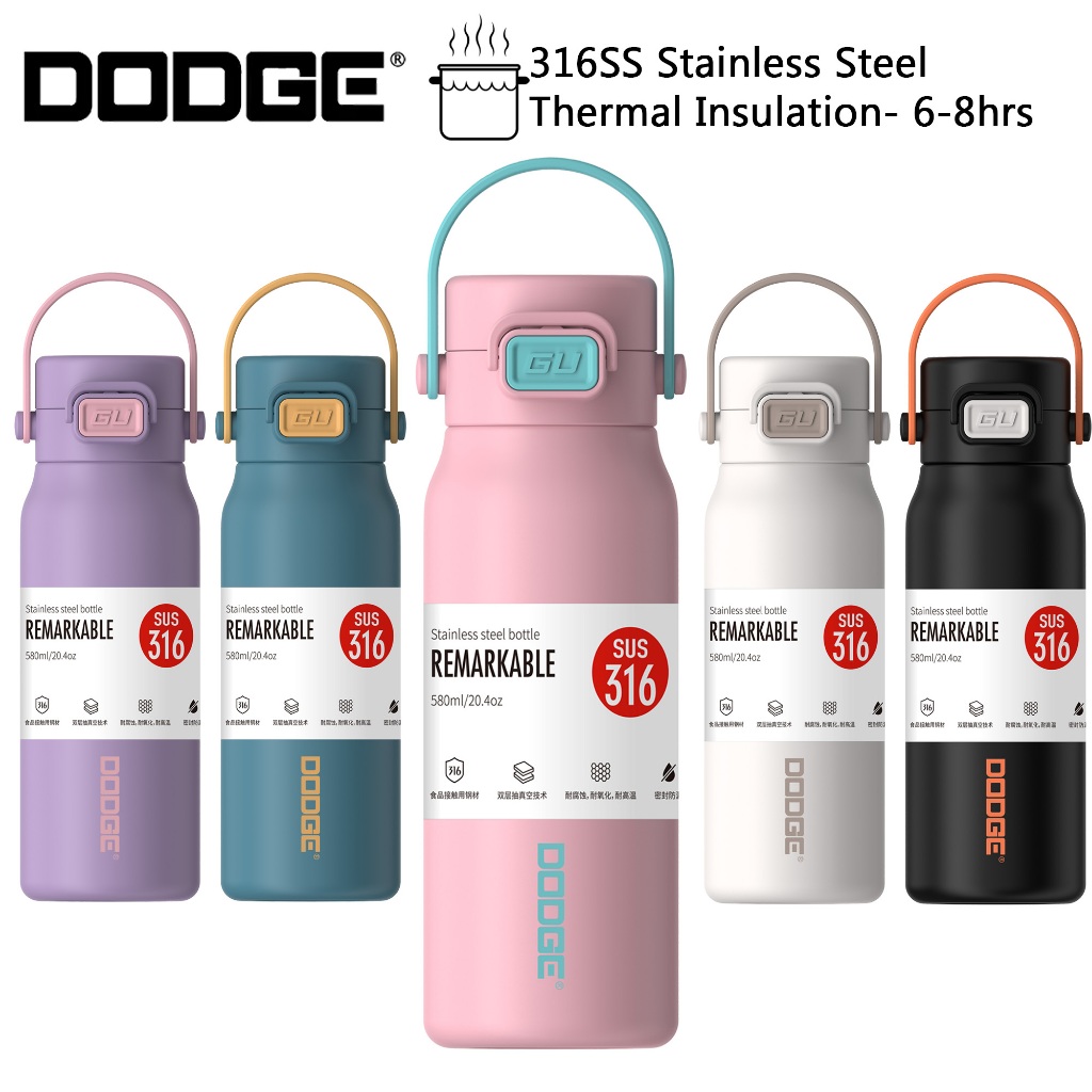 Dodge 580ml Travel Style 316SS Stainless Steel Vacuum Flask Thermos ...