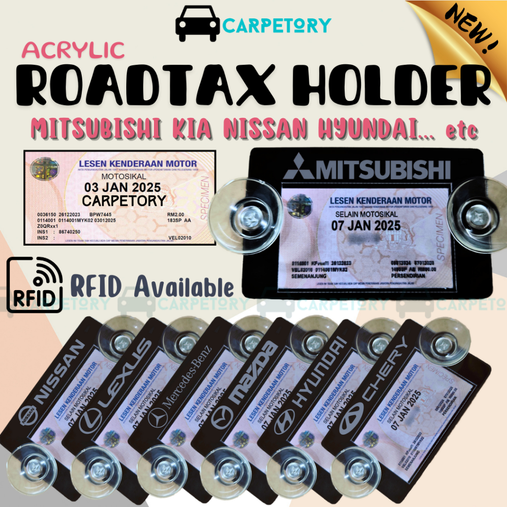 RFID KIA NISSAN HYUNDAI MITSUBISHI BMW LEXUS BYDRoadtax Holder Small ...