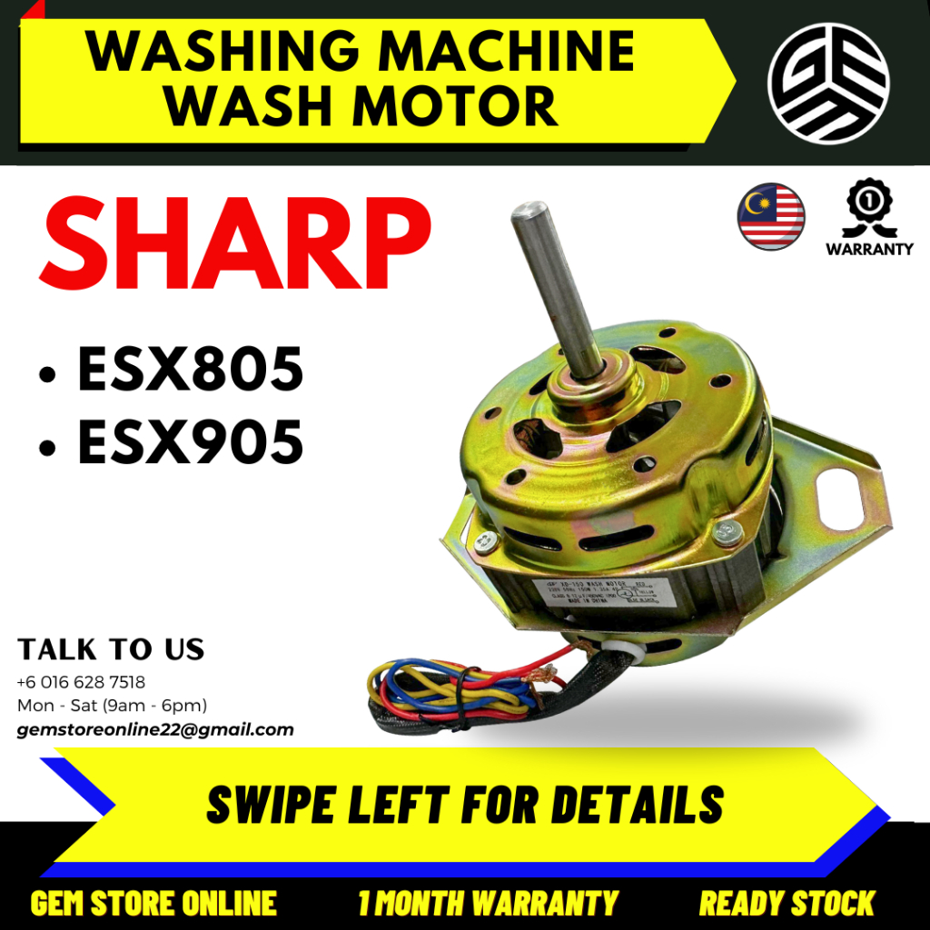 ESX805 / ESX905 SHARP Washing Machine Fully Auto Motor / Motor Cuci ...