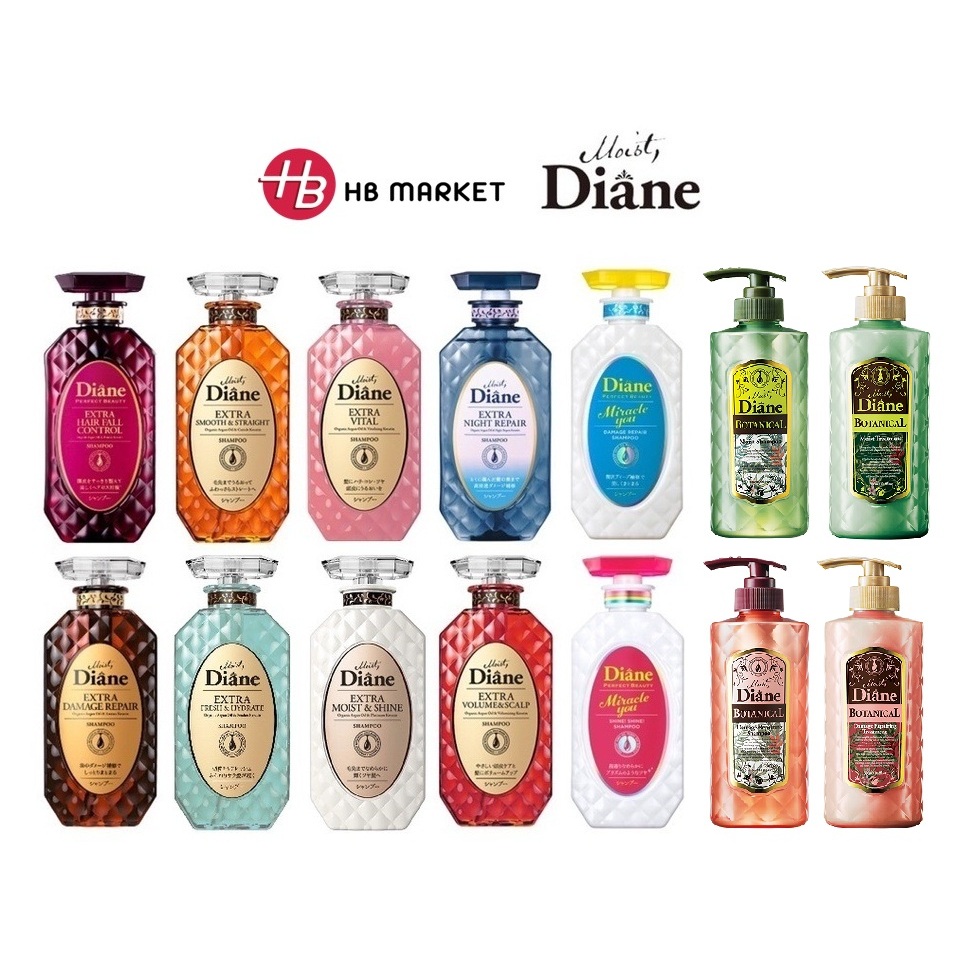 Moist Diane Perfect Beauty Hair 450ml | Botanical Moist / Damage Repairing 480ml - Shampoo ...