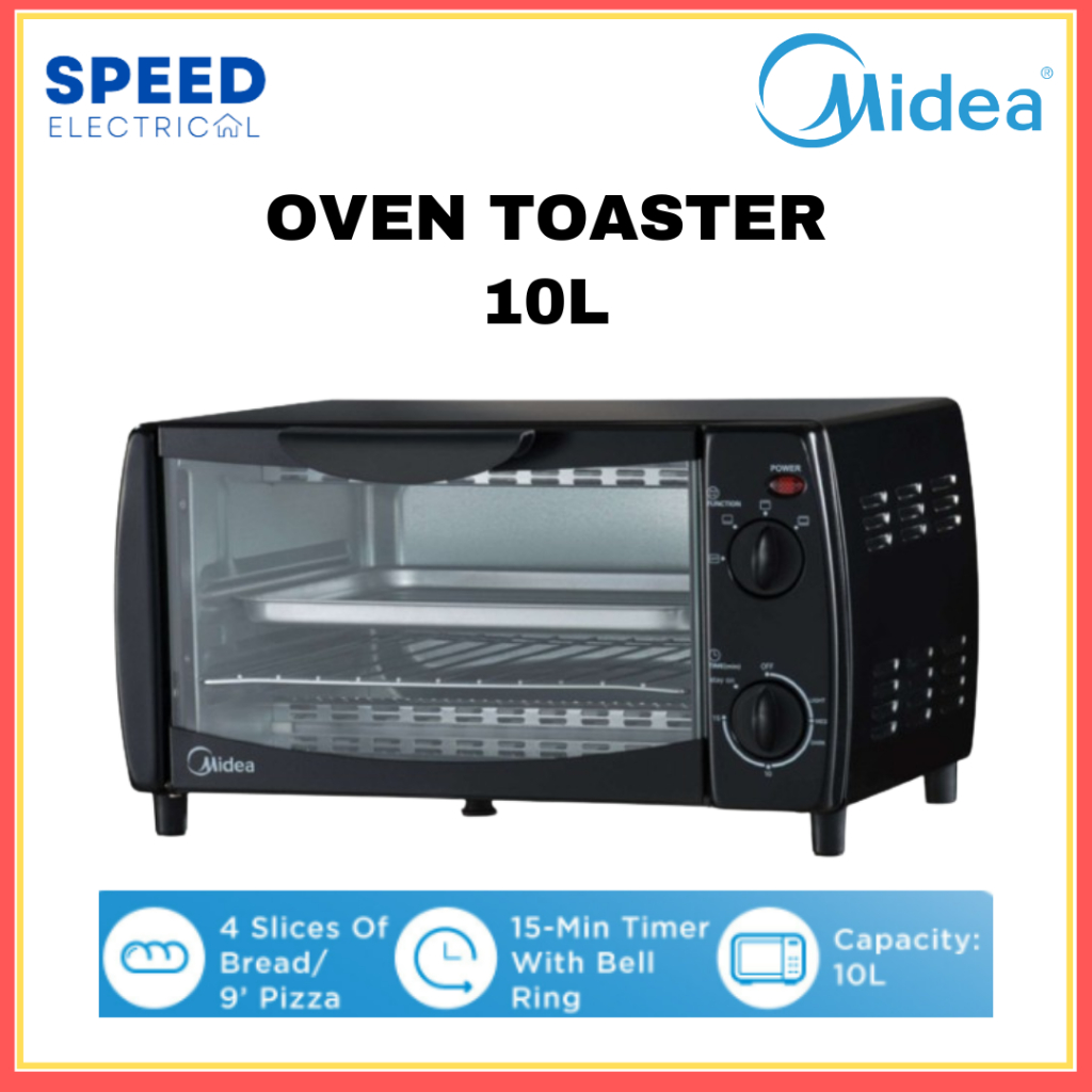 MIDEA ELECTRIC OVEN TOASTER MEO-10BDW-BK 烤箱 烤炉 PEMBAKAR ROTI PEMBAKAR ...