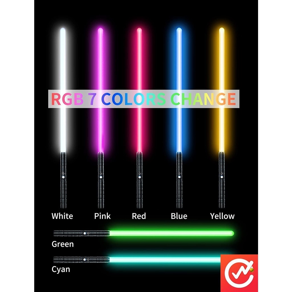 【New on】 Lightsaber Metal Sword rechargeable role play RGB 2 pieces can ...