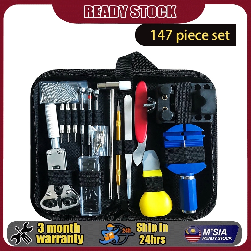 147pcs Watch Repair Kit-Comprehensive Tools with Carrying Case for Link ...