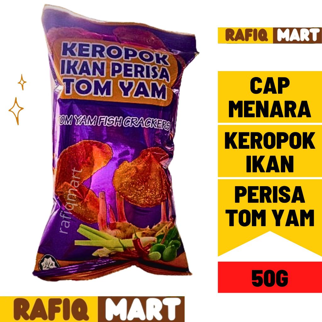 CAP MENARA KEROPOK SEGERA PERISA TOM YAM ( 50G ) | Shopee Malaysia