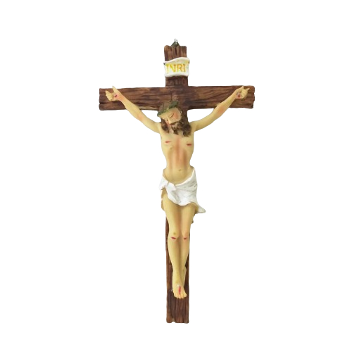 QKD 23cm (H) x 13cm Polyresin Jesus Statue With Hook Home Deco ...