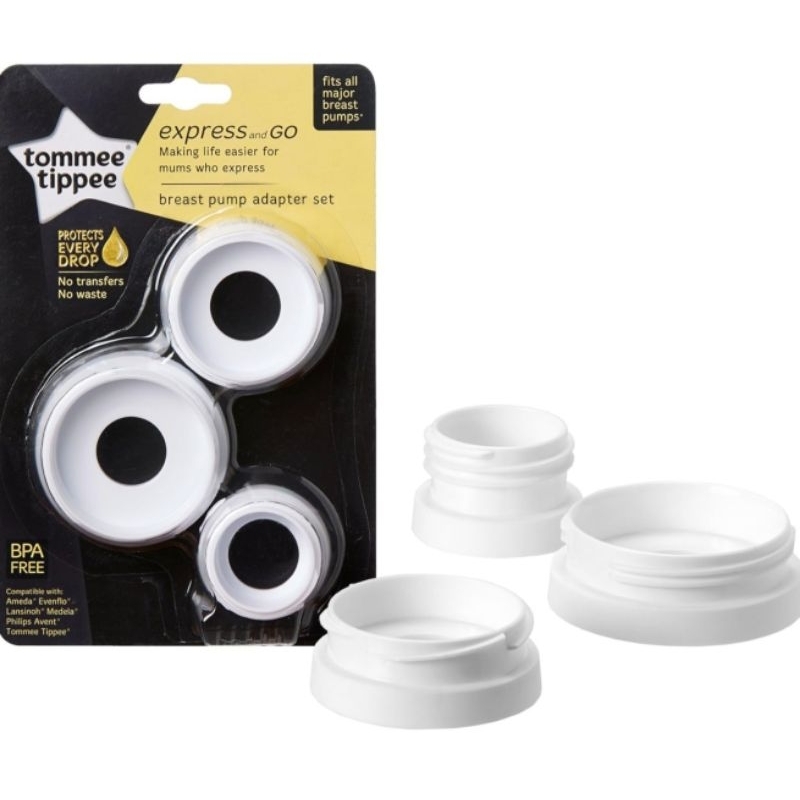 Tommee Tippee 3 Piece Pump and Go Breast Pump Adapter Set | Shopee Malaysia