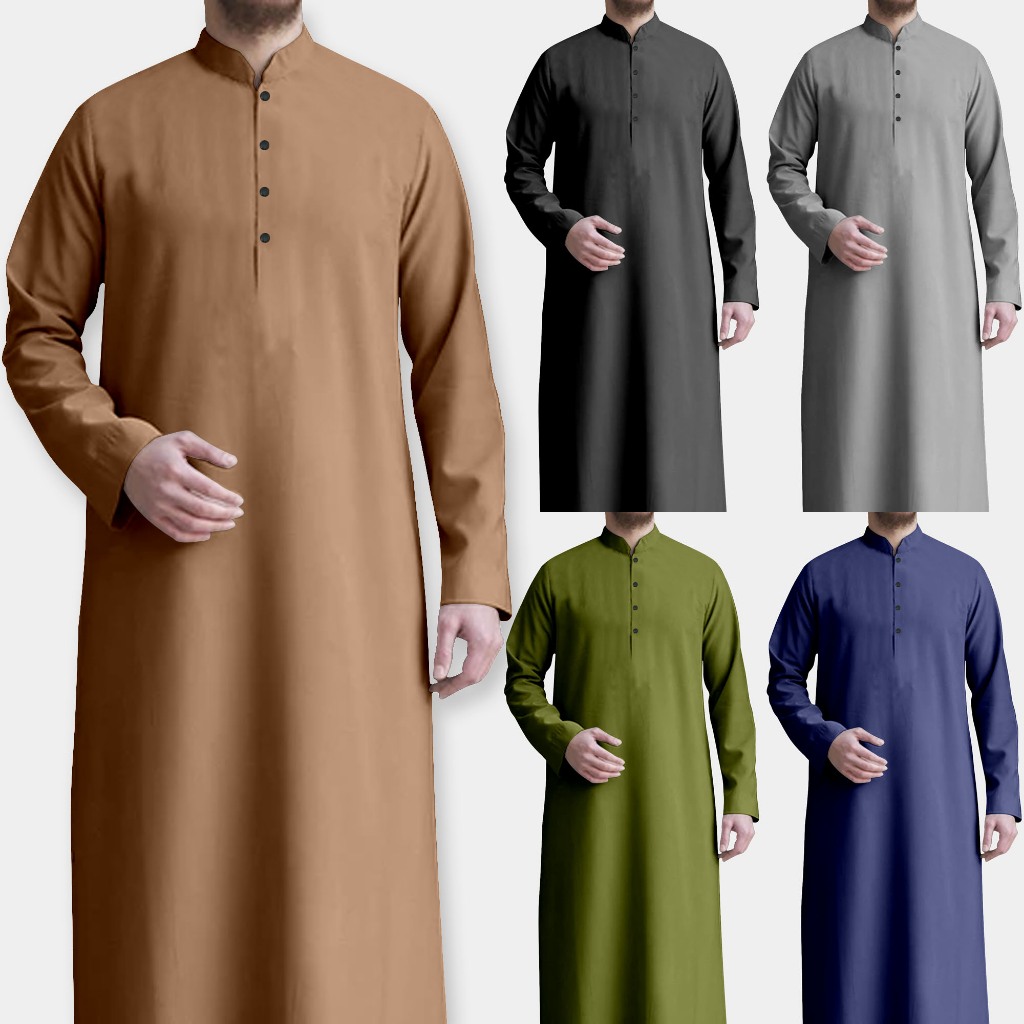 JUBAH SAUDI JUBAH LELAKI DEWASA JUBAH BERPOKET JUBAH RAYA 2025 | Shopee ...
