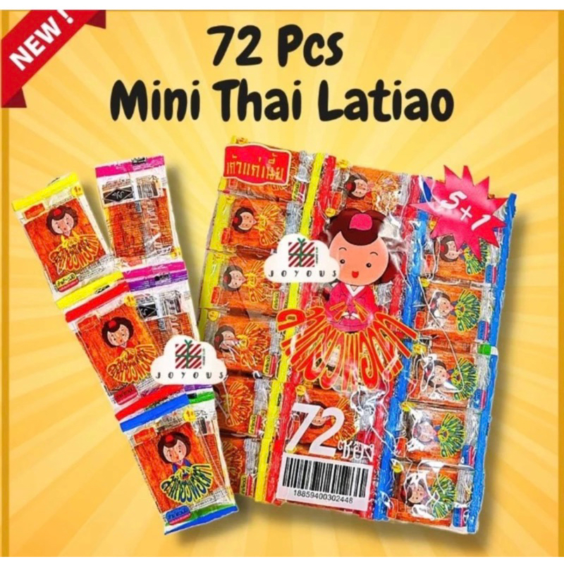 72pcs Halal Viral Mini Thai Latiao Spicy / Abang Latiao / Food | Shopee ...