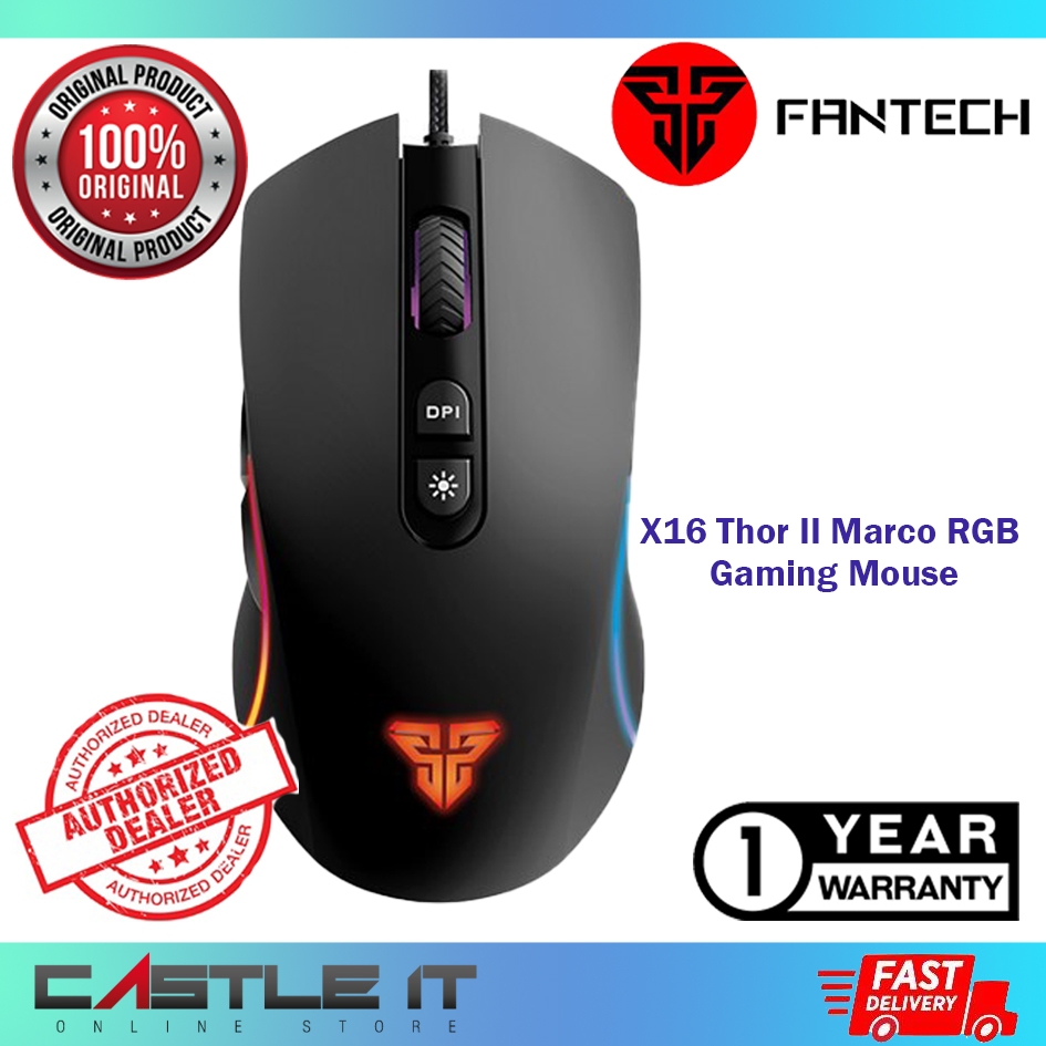 Fantech THOR II X16 Macro Runing RGB 4200DPI Gaming Mouse PIXART 3519 ...