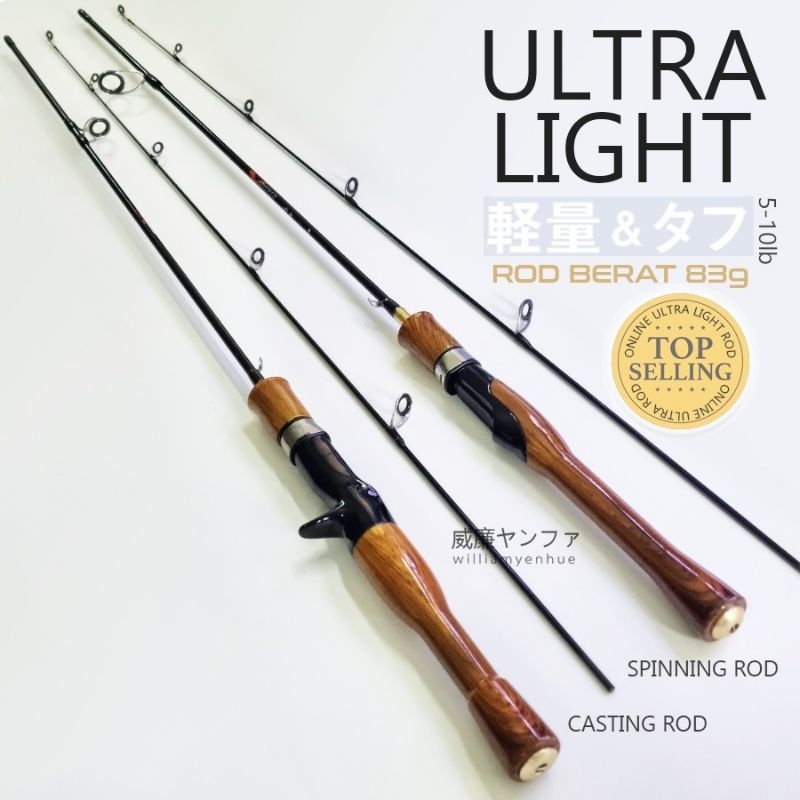 Rod UL Solid Carbon Spinning Casting 5-6 kaki | Shopee Malaysia